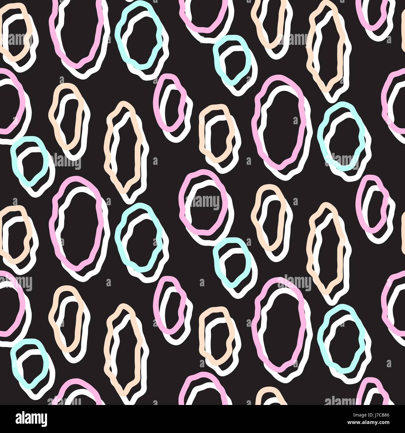 Abstract pastel color rough rings seamless pattern Stock Vector Image ...