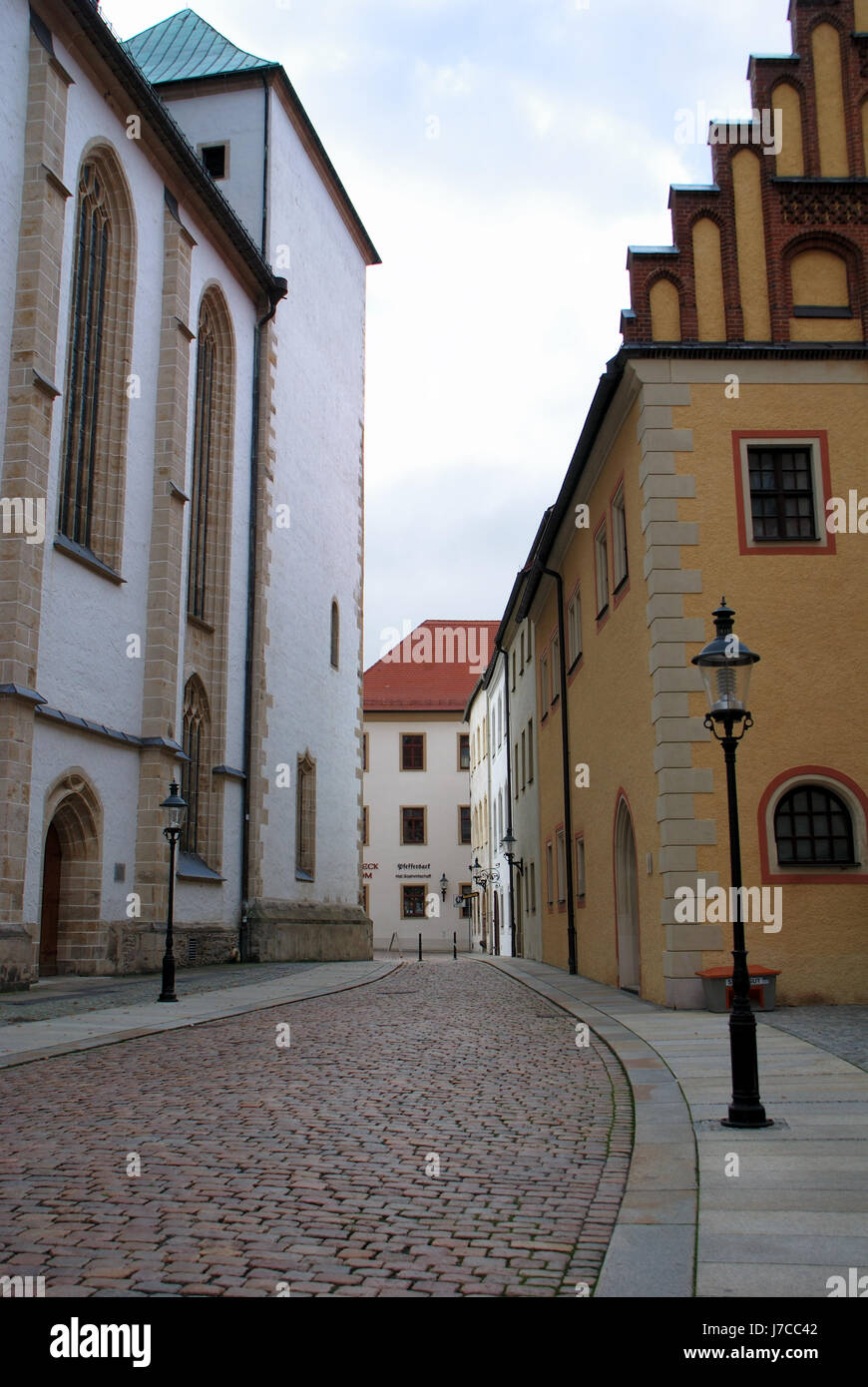house building city town cathedral saxony street road house building ...