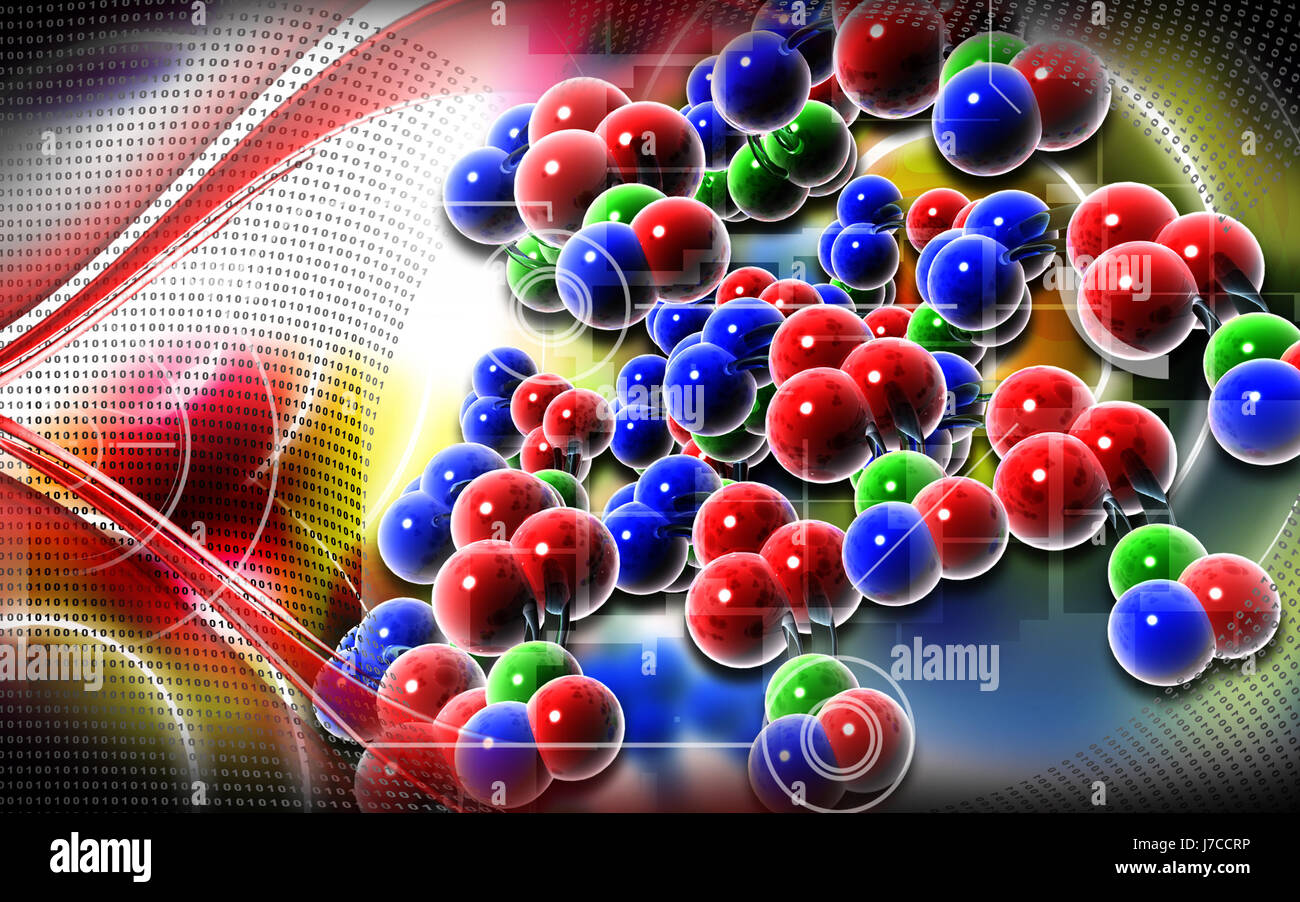 blue graphics colour science three-dimensional illustration cell ...