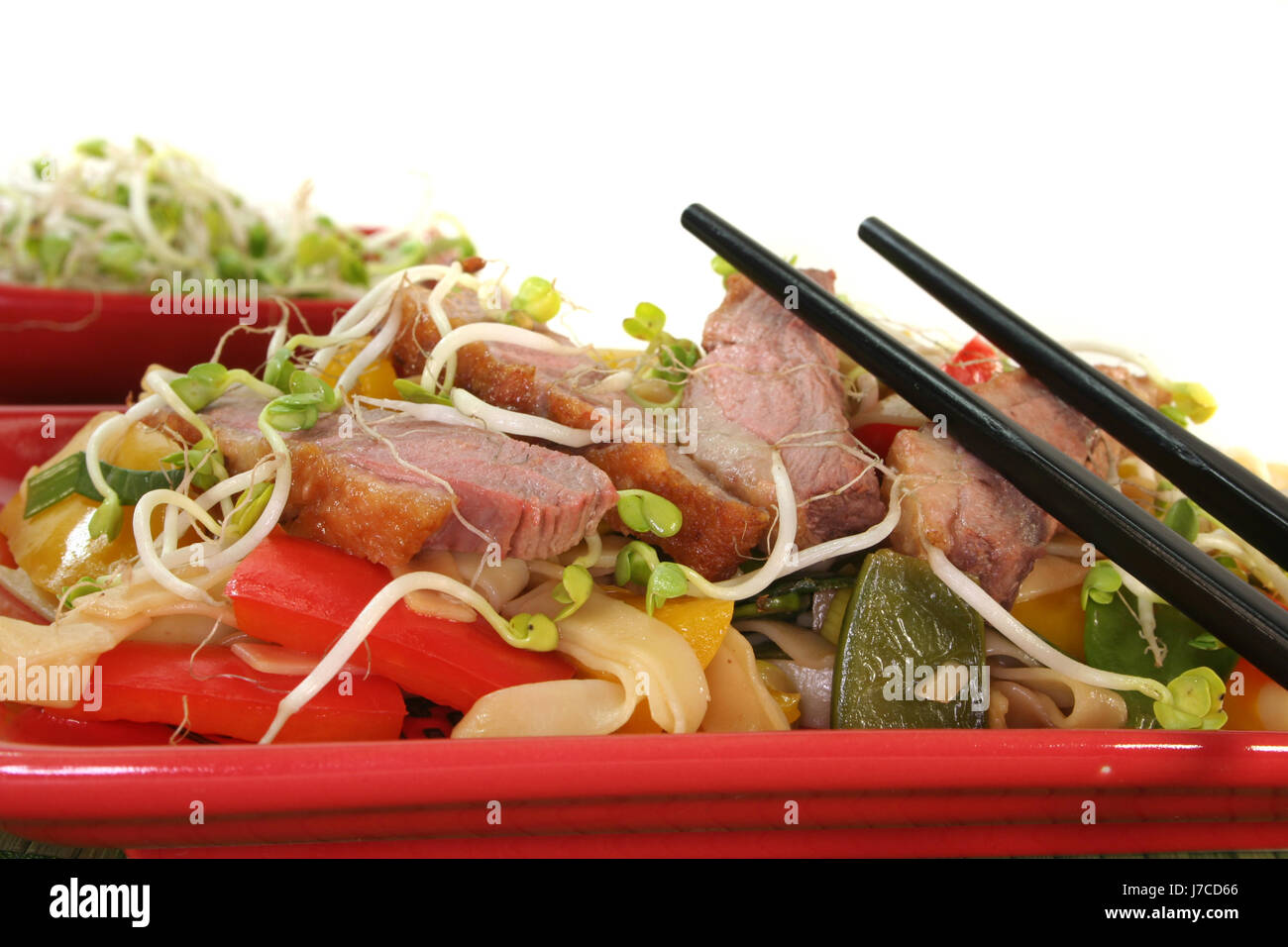 noodles duck vegetable poultry food dish meal chinese thai exotic ...