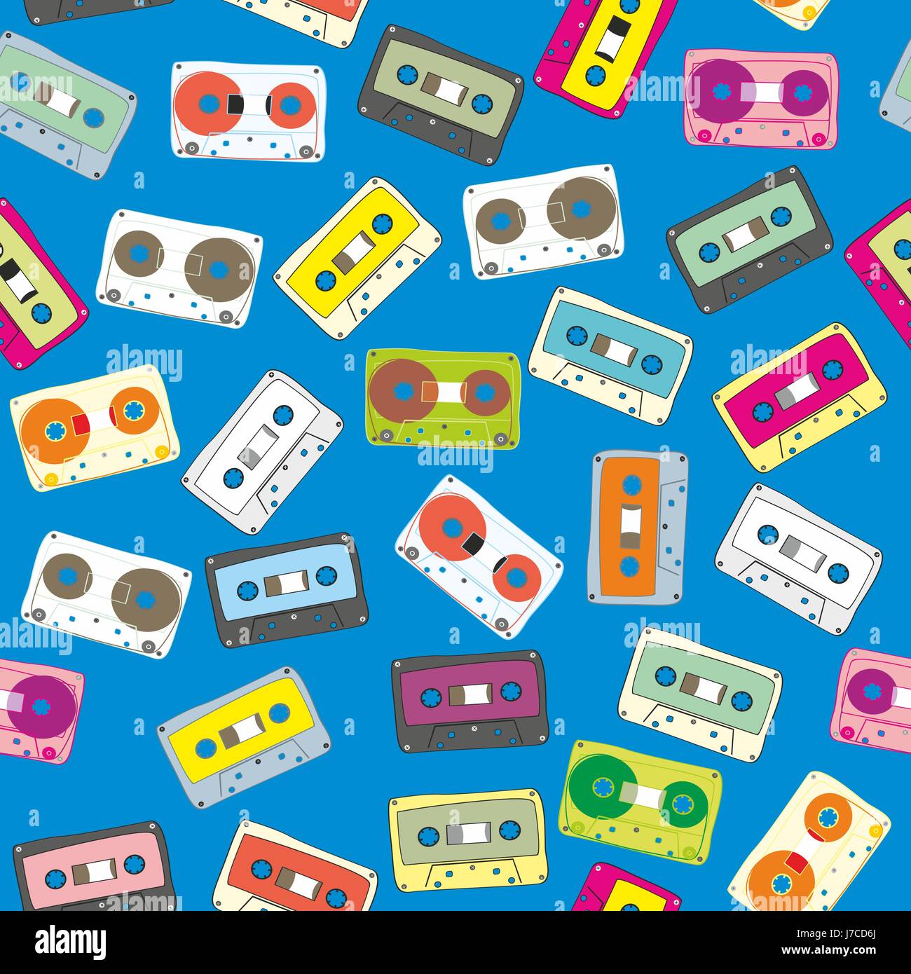 isolated illustration audio pattern seamless vector listen object music ...