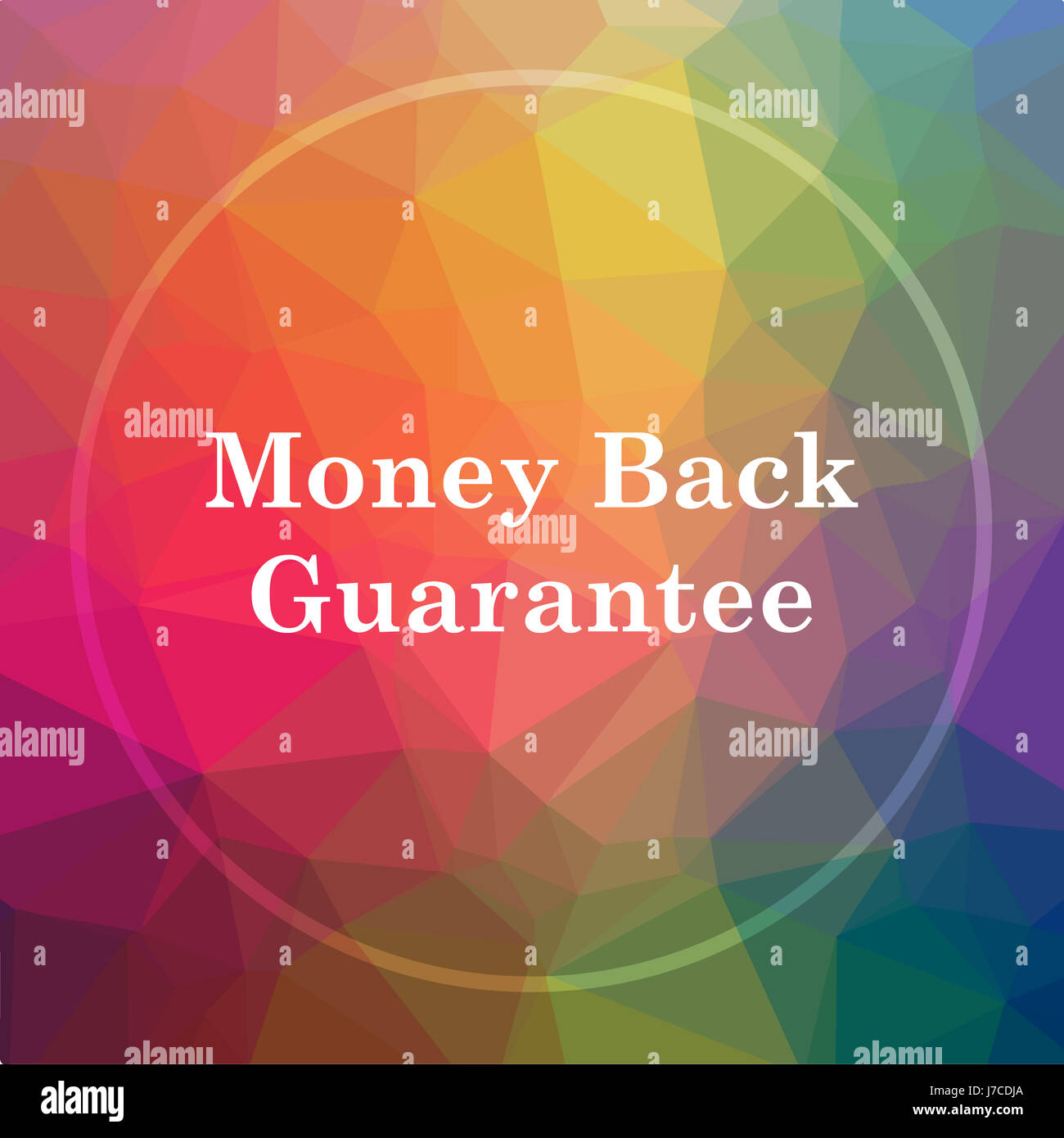 Money back guarantee icon. Money back guarantee website button on low ...