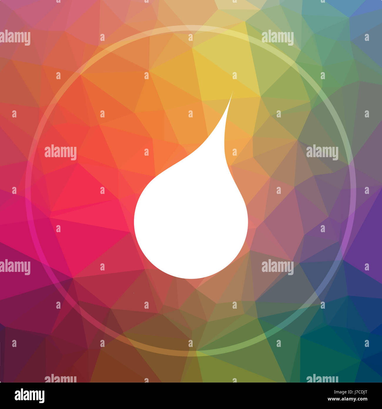 Rain icon. Rain website button on low poly background Stock Photo - Alamy
