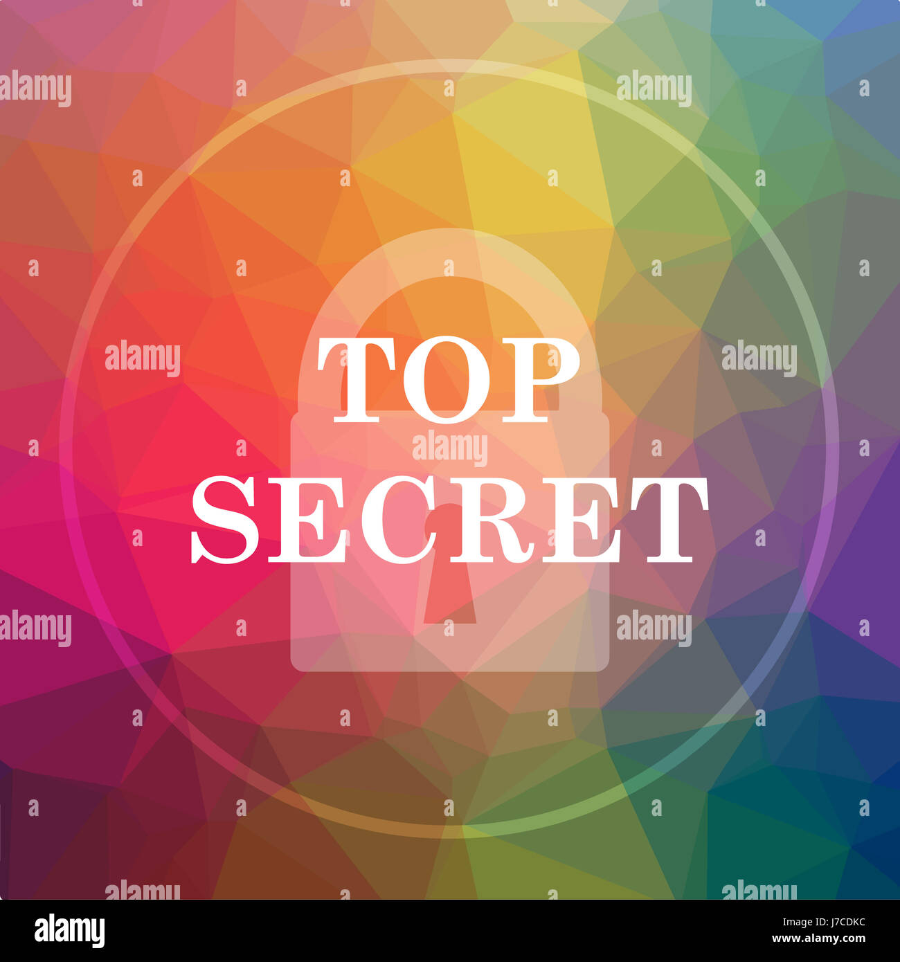 Top secret icon. Top secret website button on low poly background Stock ...