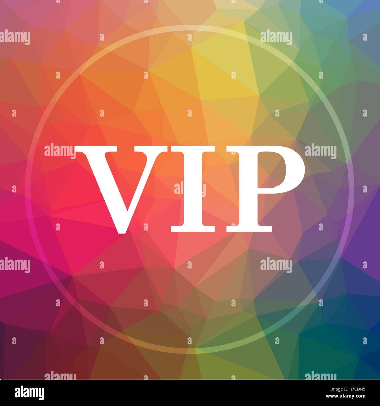 VIP icon. VIP website button on low poly background Stock Photo - Alamy