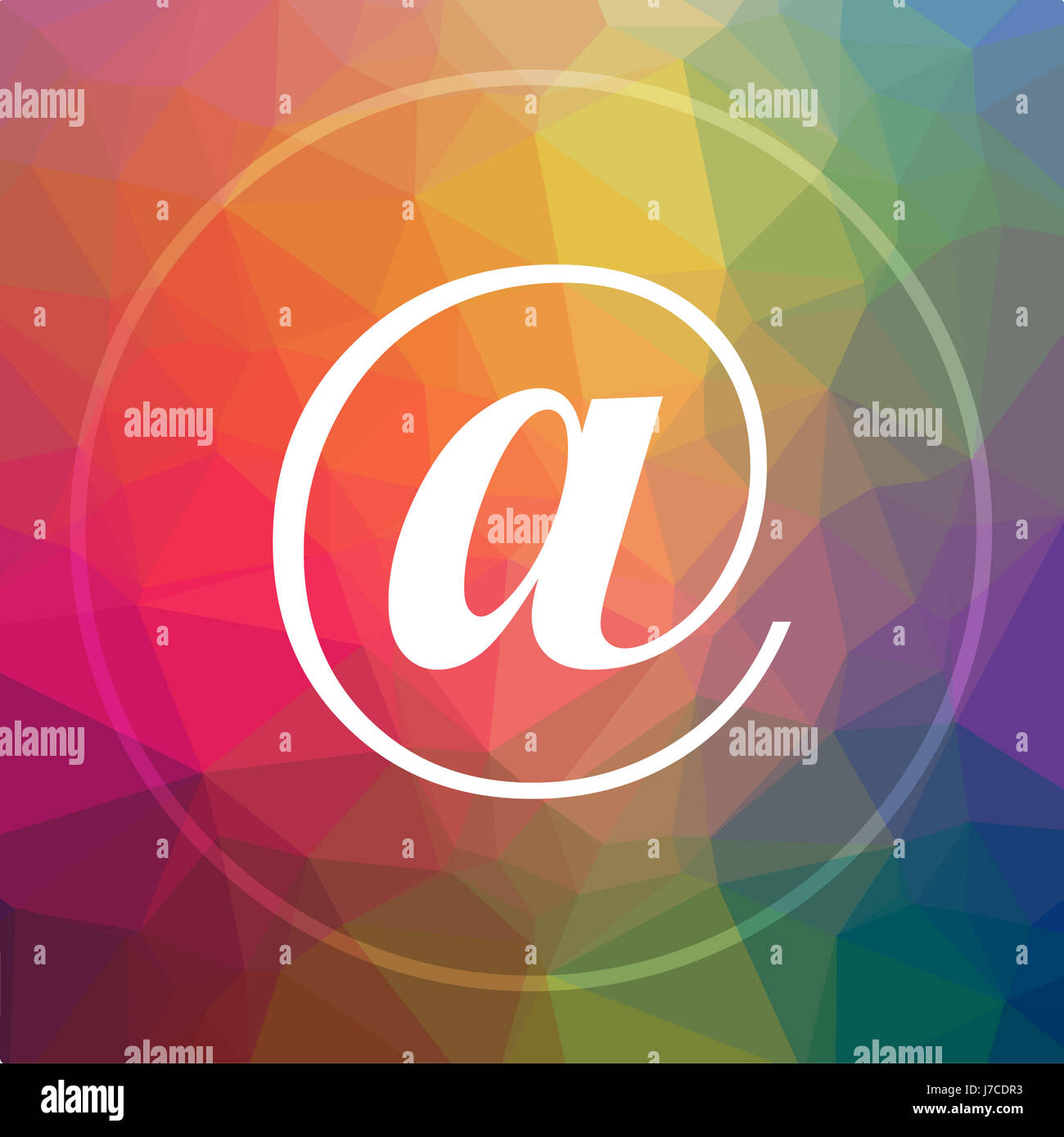 At icon. At website button on low poly background Stock Photo - Alamy