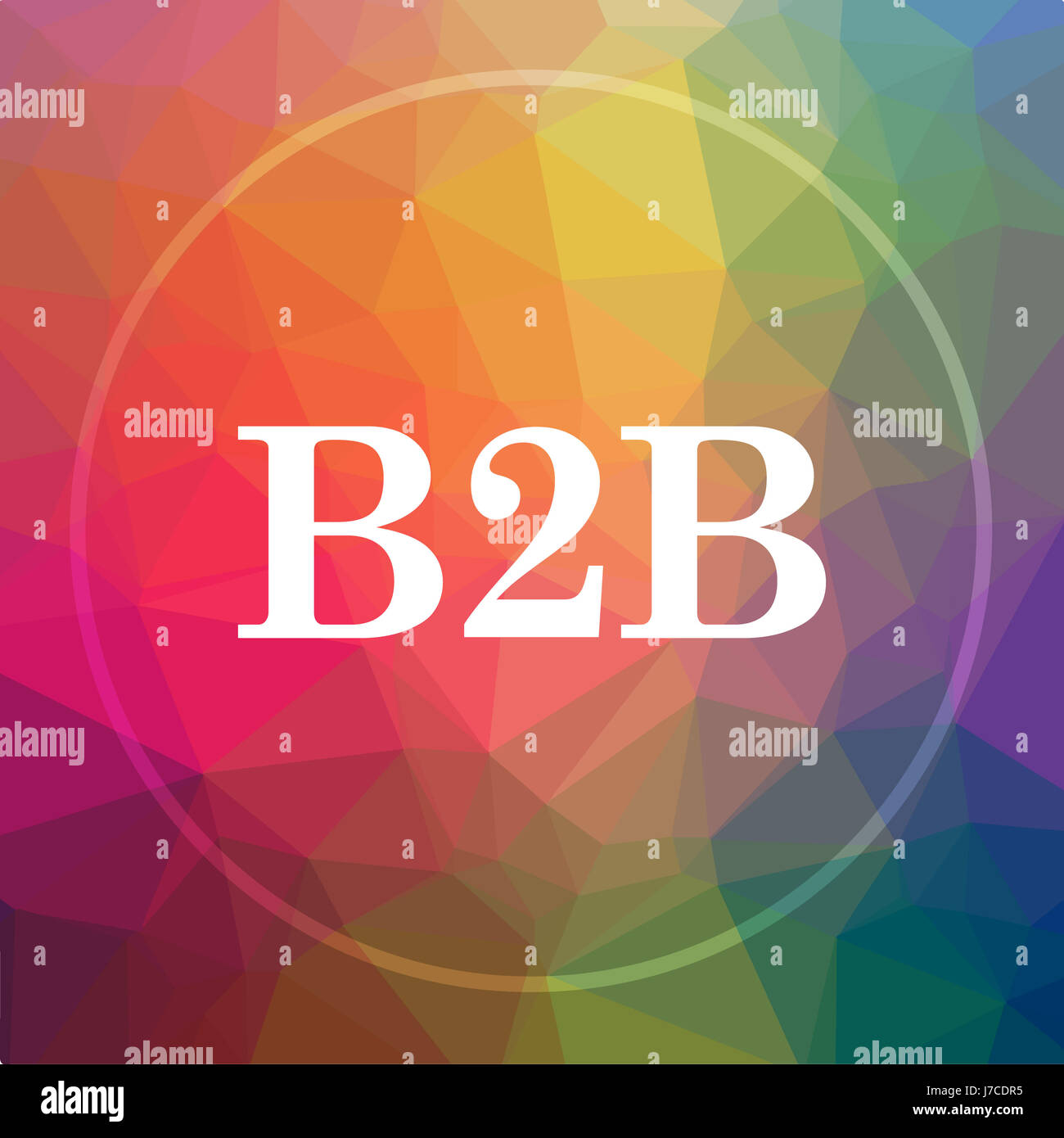 B2B icon. B2B website button on low poly background Stock Photo - Alamy