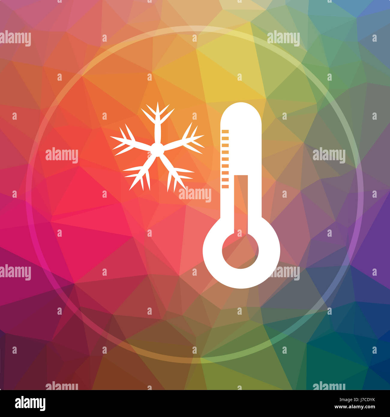 Snowflake with thermometer icon. Snowflake with thermometer website ...