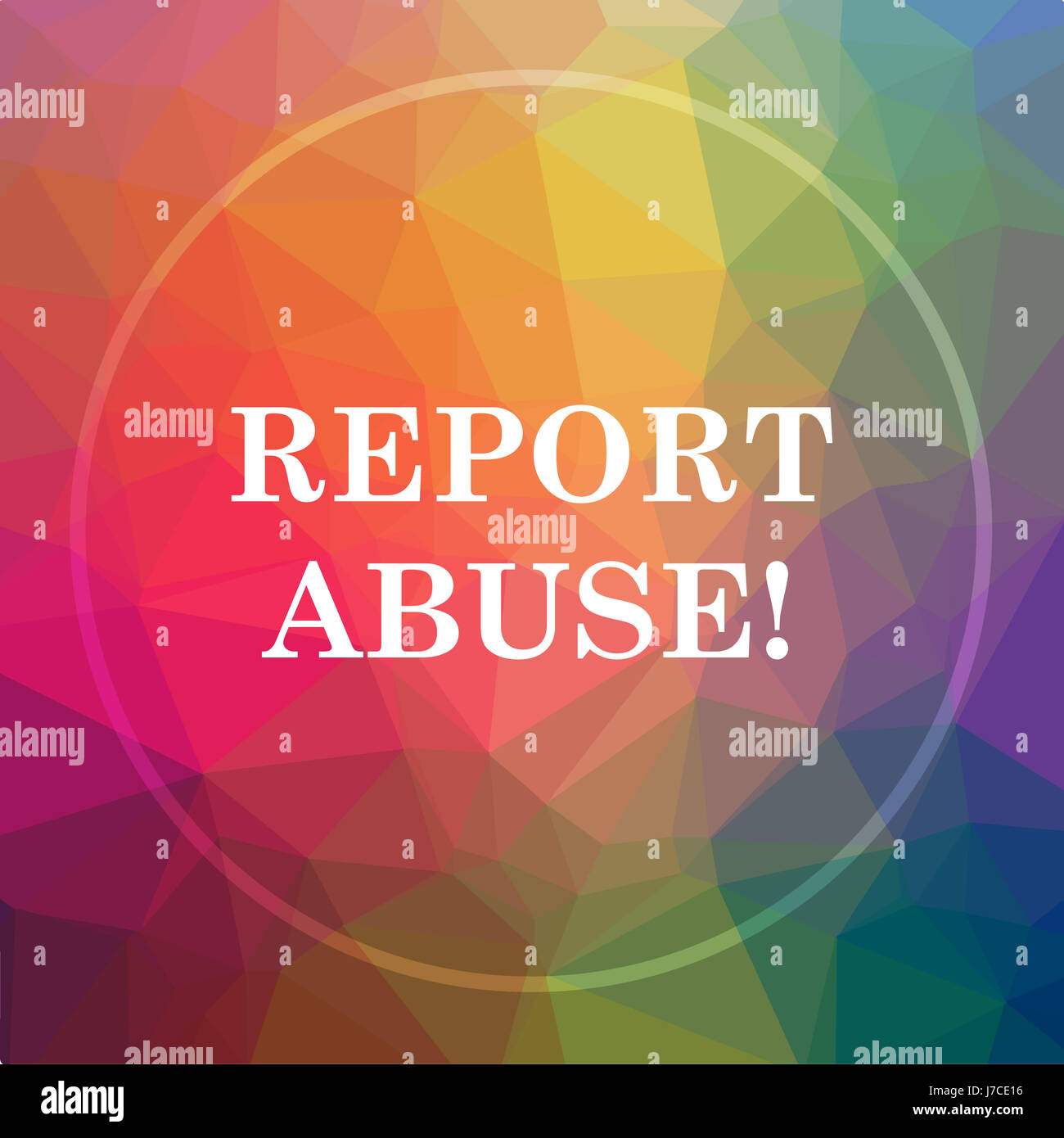 Report abuse icon. Report abuse website button on low poly background ...