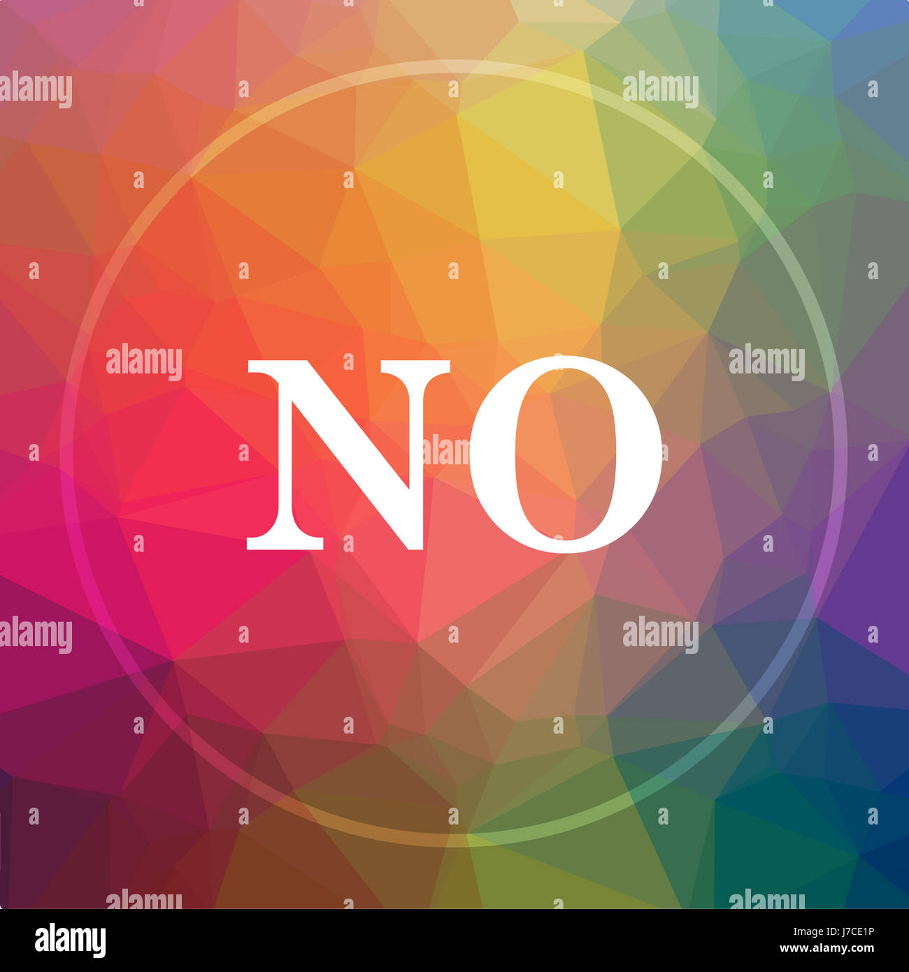 No icon. No website button on low poly background Stock Photo - Alamy