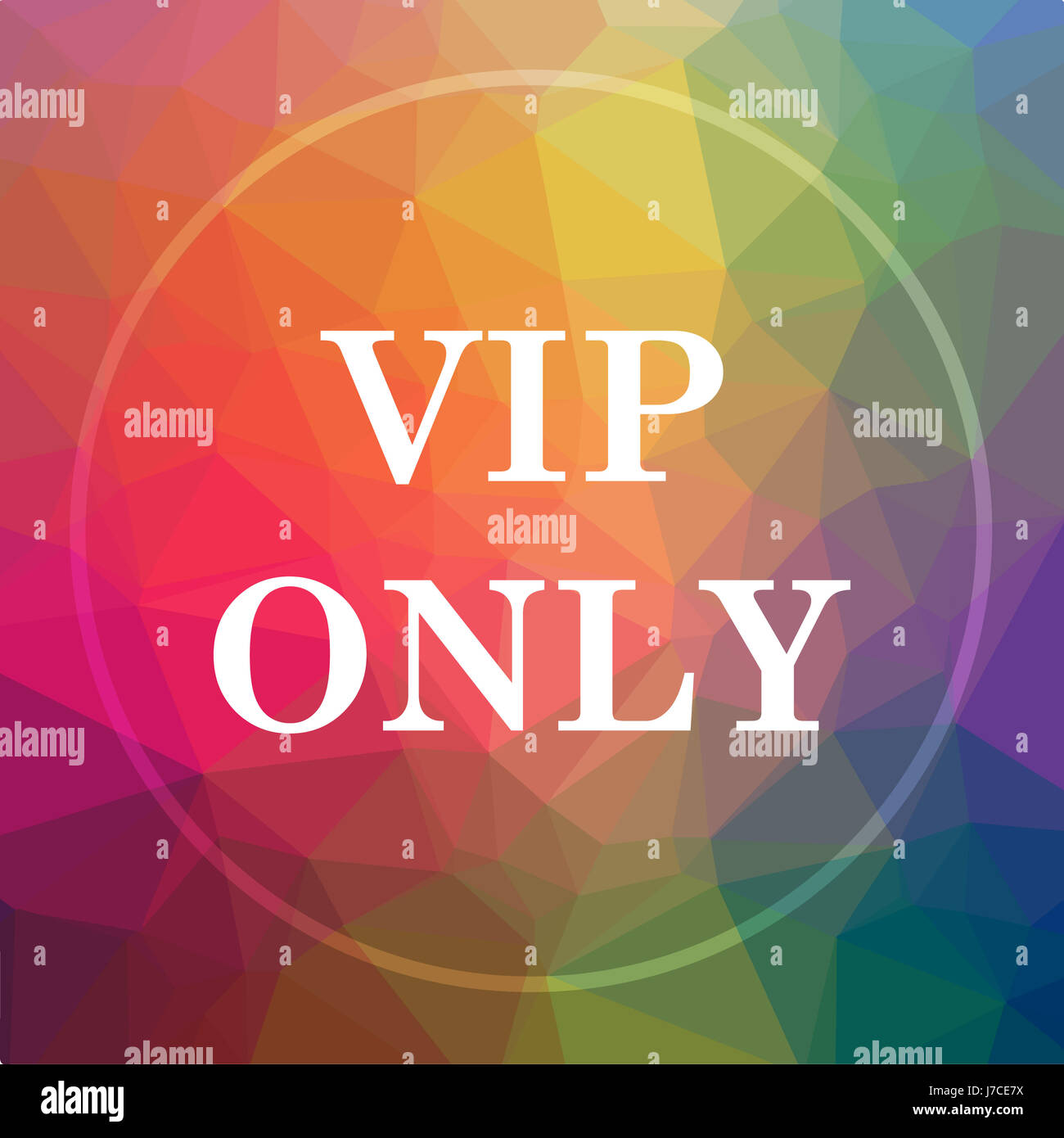 VIP only icon. VIP only website button on low poly background Stock ...