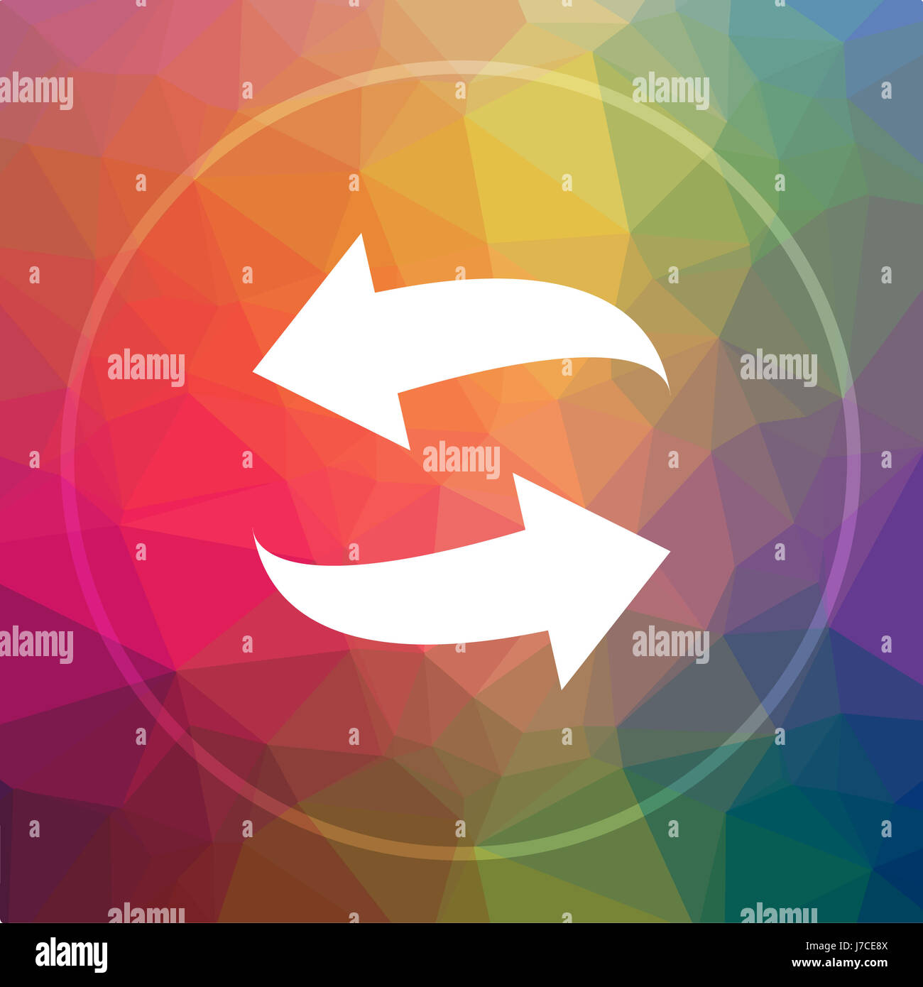 Swap icon. Swap website button on low poly background Stock Photo - Alamy