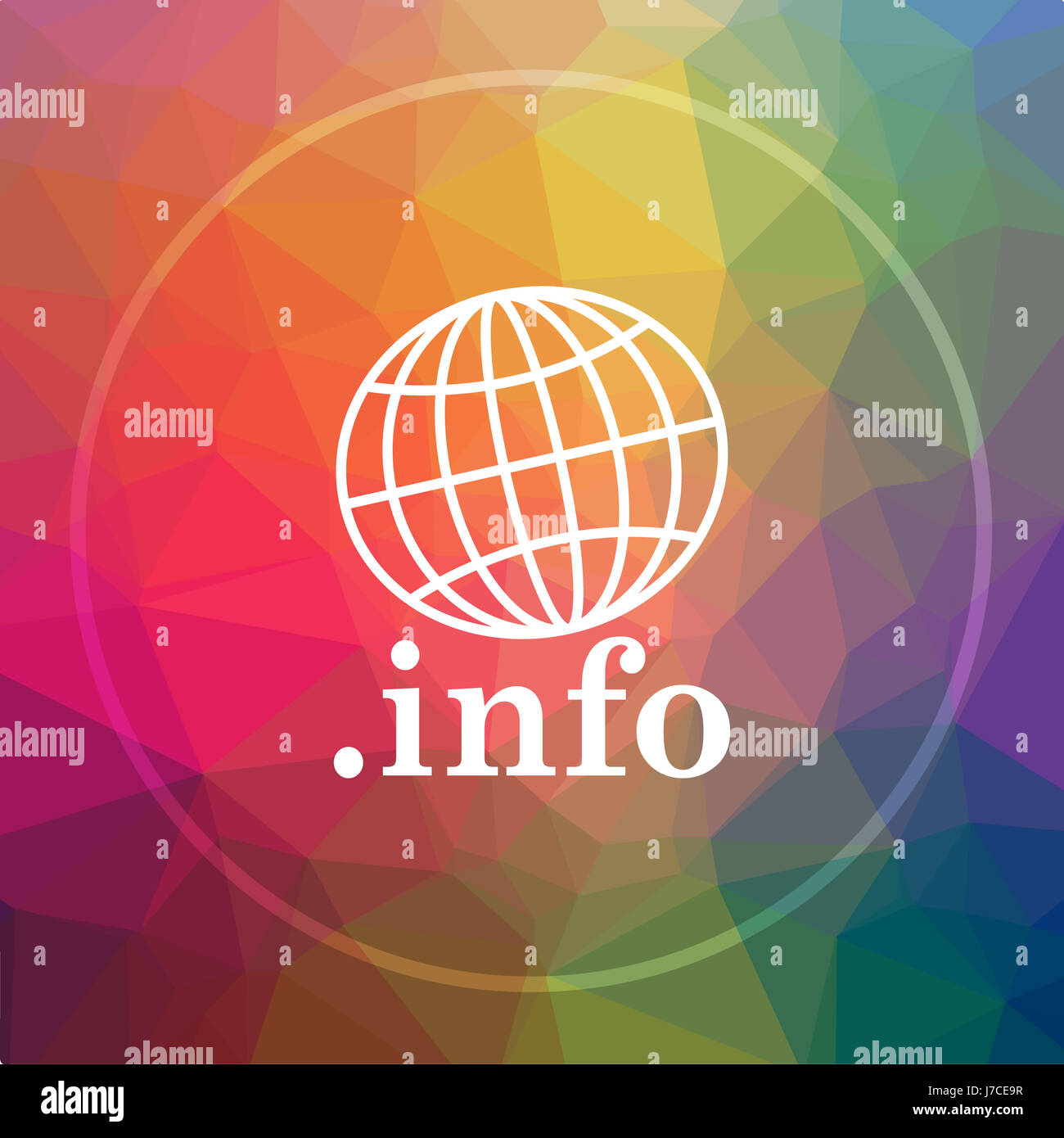 .info icon. .info website button on low poly background Stock Photo - Alamy