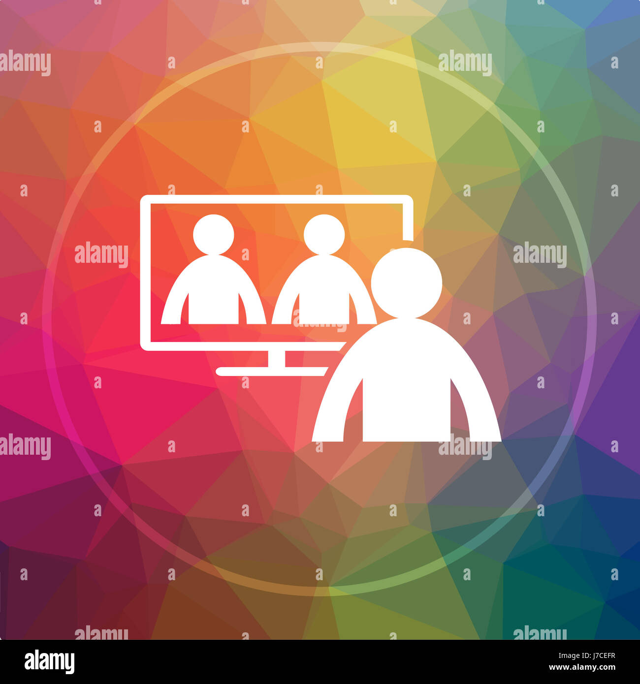 Video conference, online meeting icon. Video conference, online meeting ...