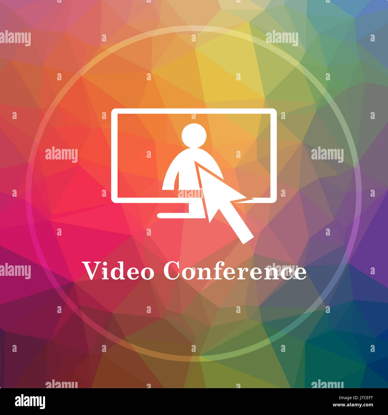 Video conference, online meeting icon. Video conference, online meeting ...