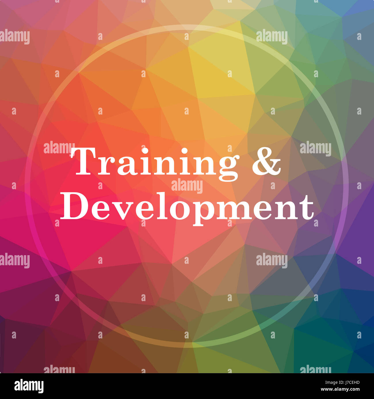 Training and development icon. Training and development website button ...