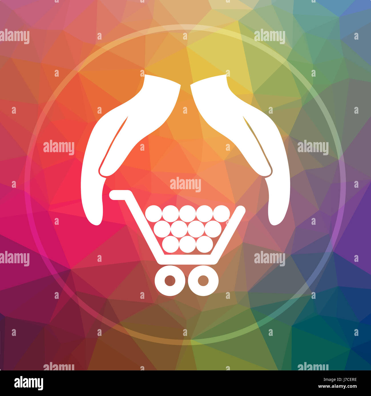 Consumer protection, protecting hands icon. Consumer protection ...