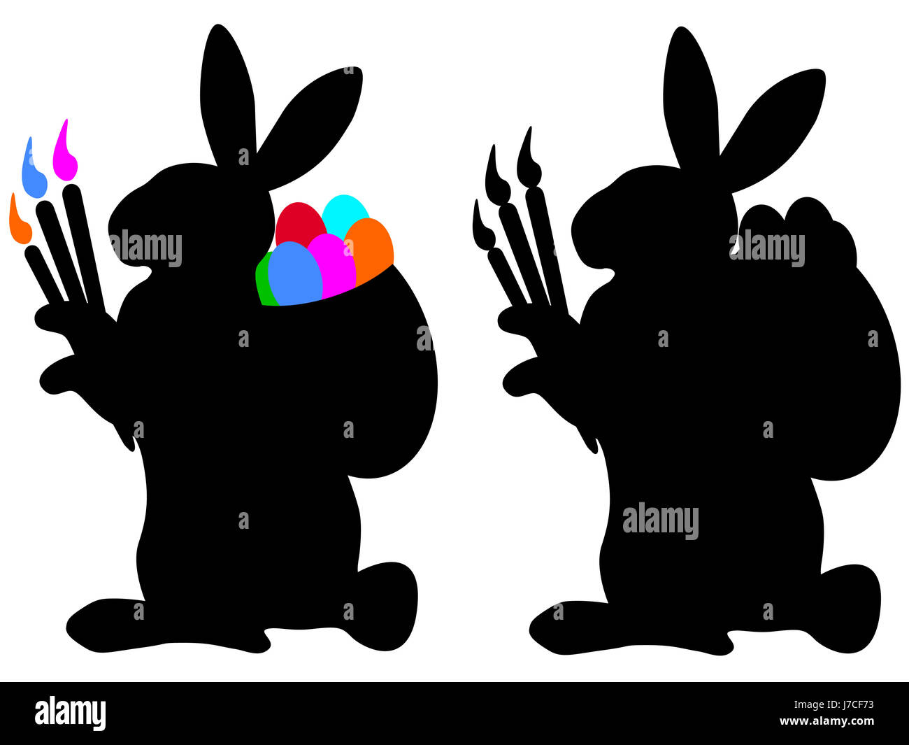 easter bunny silhouettes Stock Photo - Alamy
