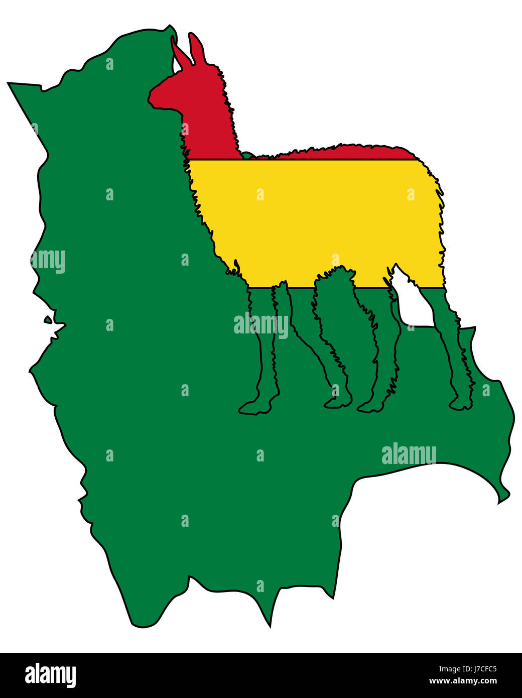 south america flags andes bolivia llama sign signal optional colour ...