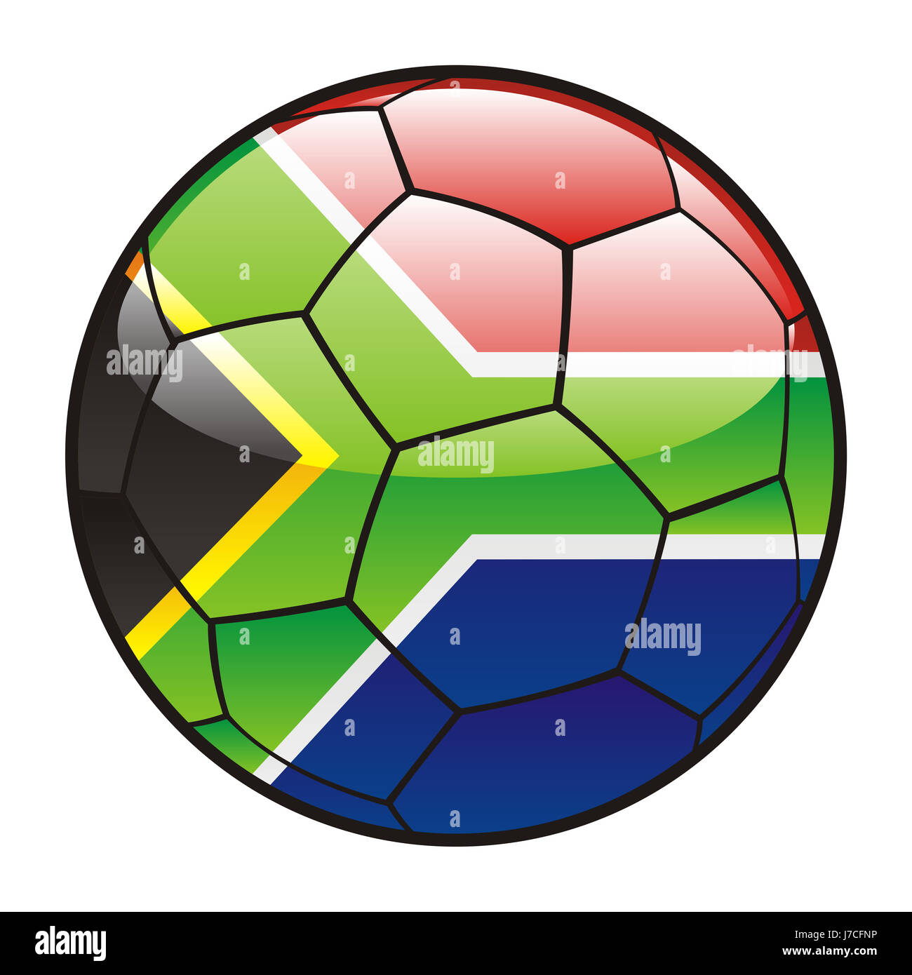 isolated africa illustration flag south icon sport sports soccer ...