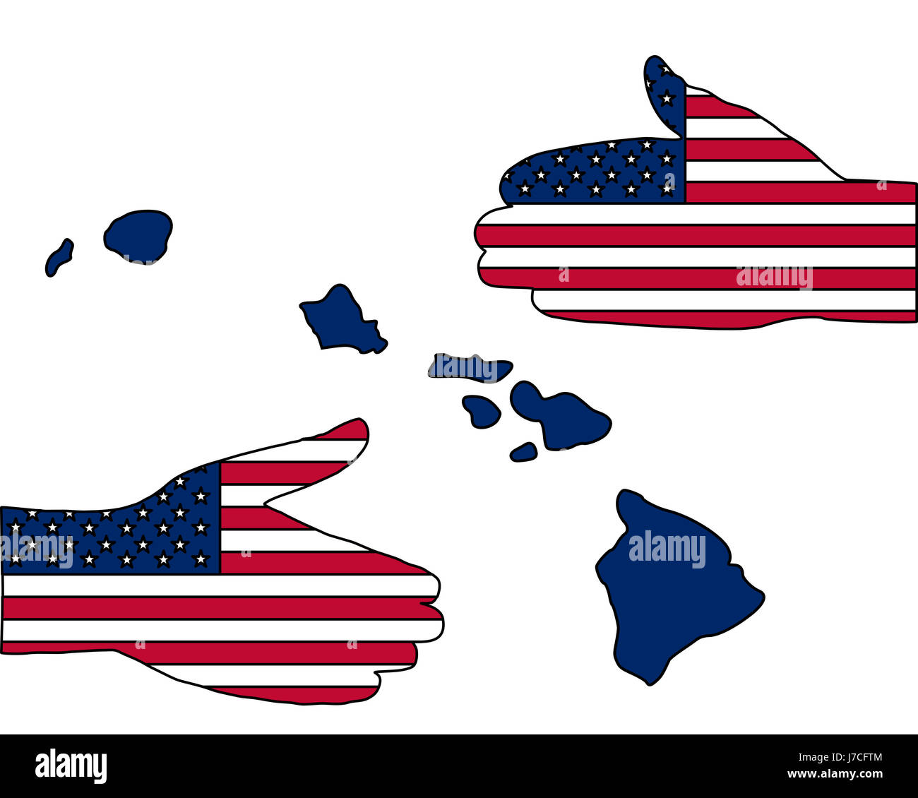 usa welcome state states united hawaii sign signal blue hand hands ...