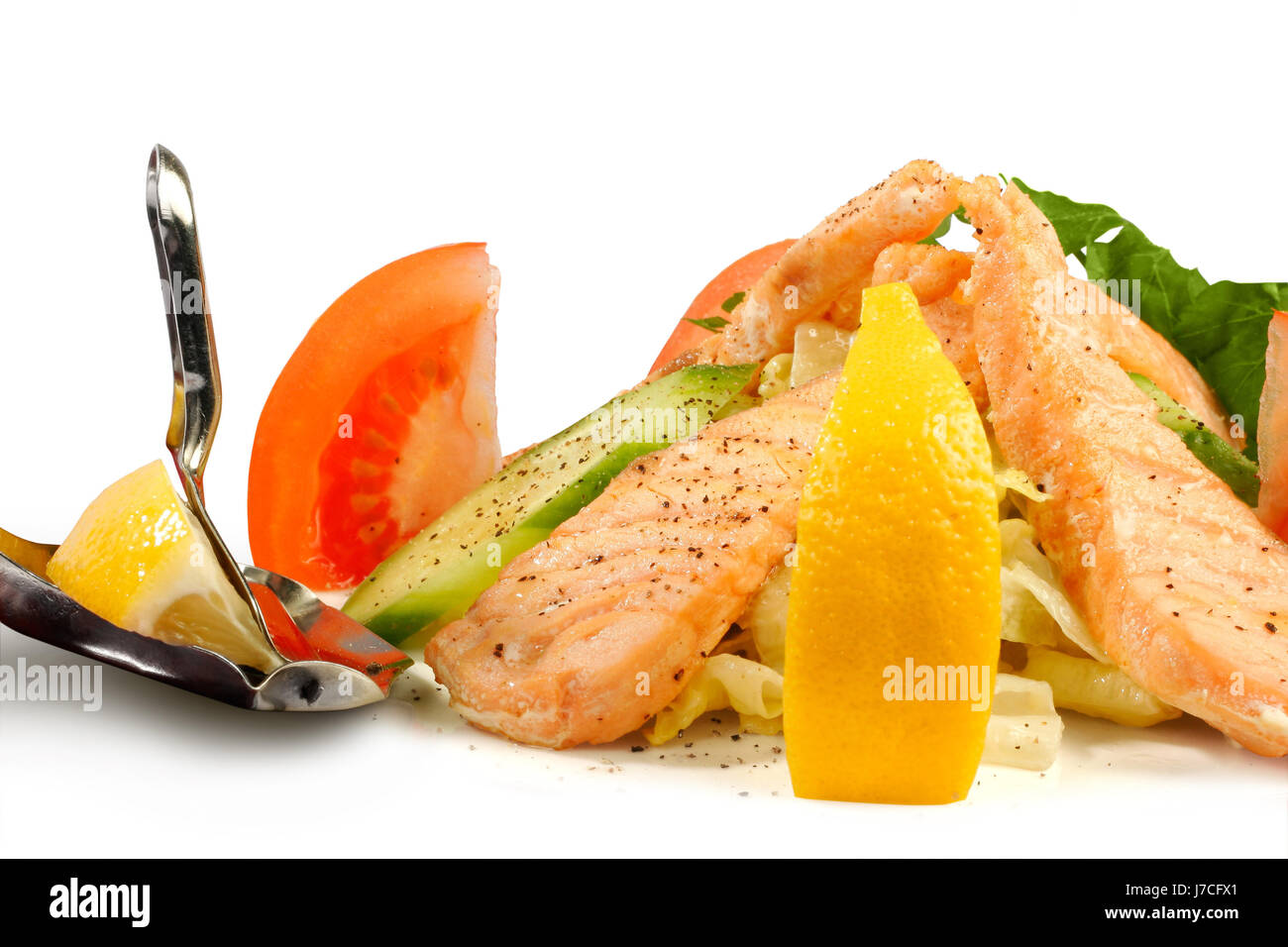 restaurant isolated kitchen cuisine salmon vegetables cooked restaurant ...