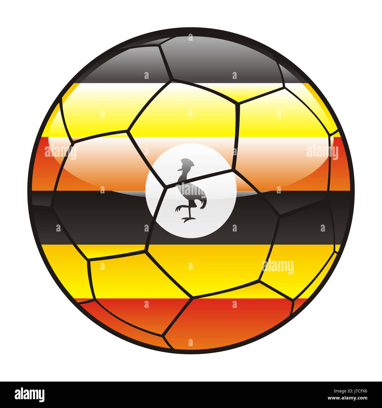 isolated illustration flag icon uganda sport sports soccer football ...