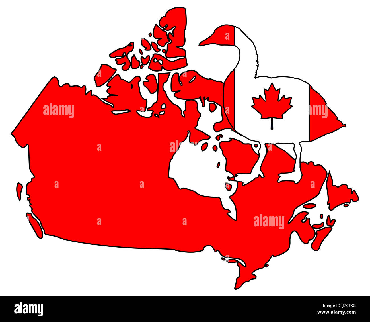 bird birds canada flag goose north america sign signal optional colour ...