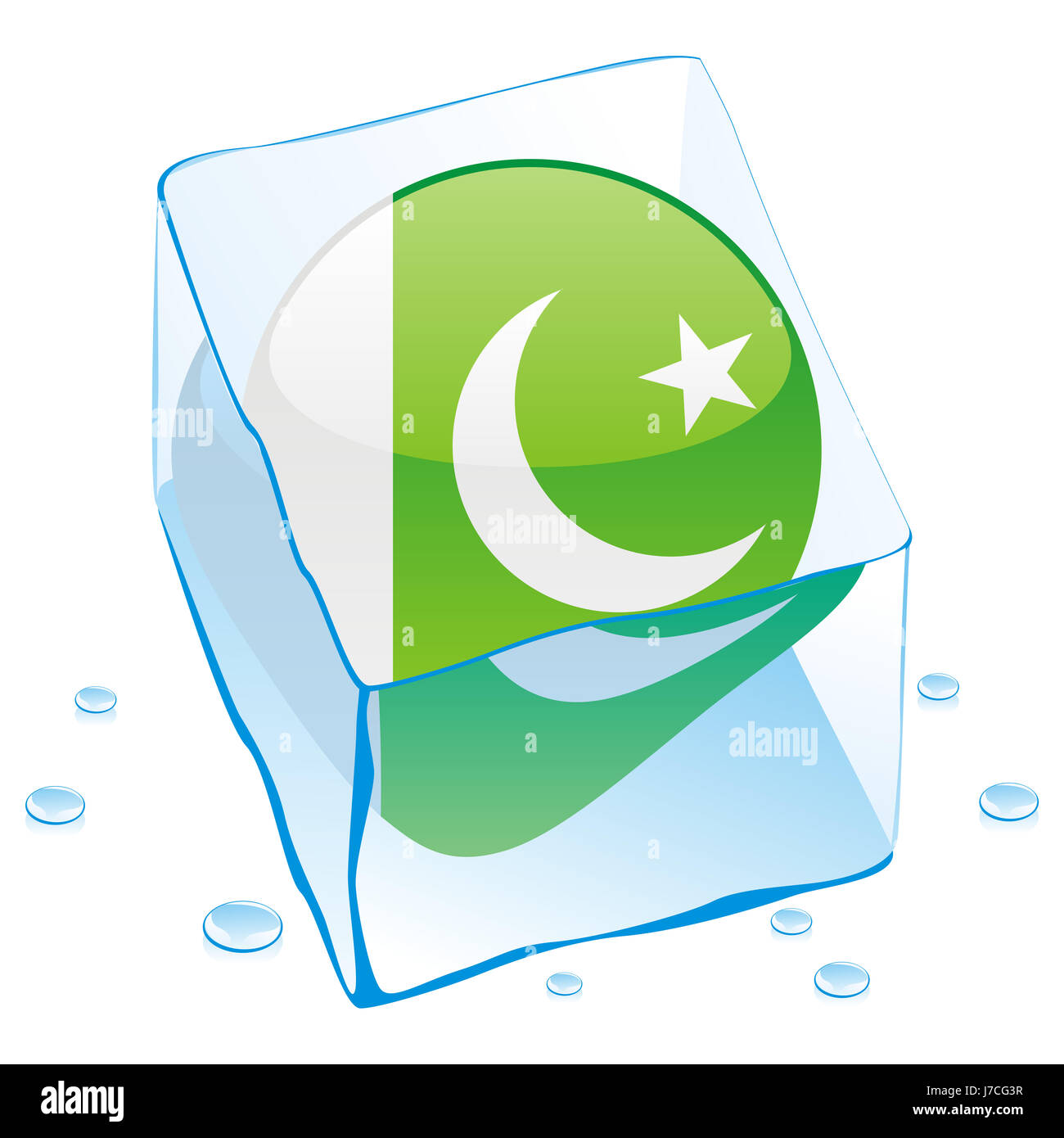 cold catarrh illustration flag freeze pakistan ice blue object travel ...