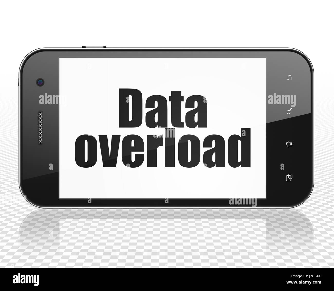 Information concept: Smartphone with Data Overload on display Stock ...