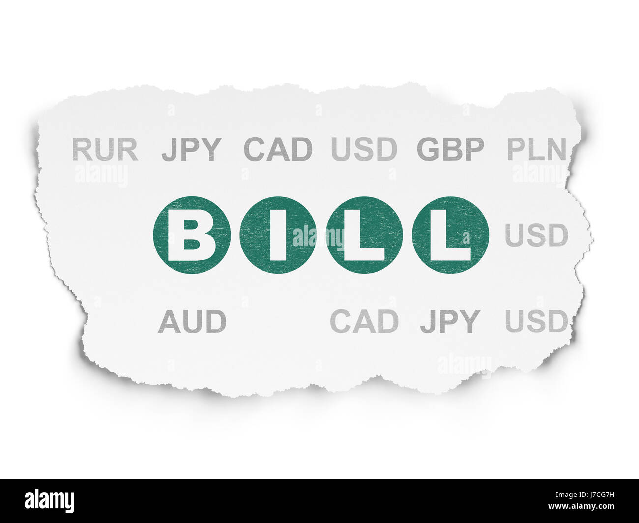 Banking concept: Bill on Torn Paper background Stock Photo - Alamy