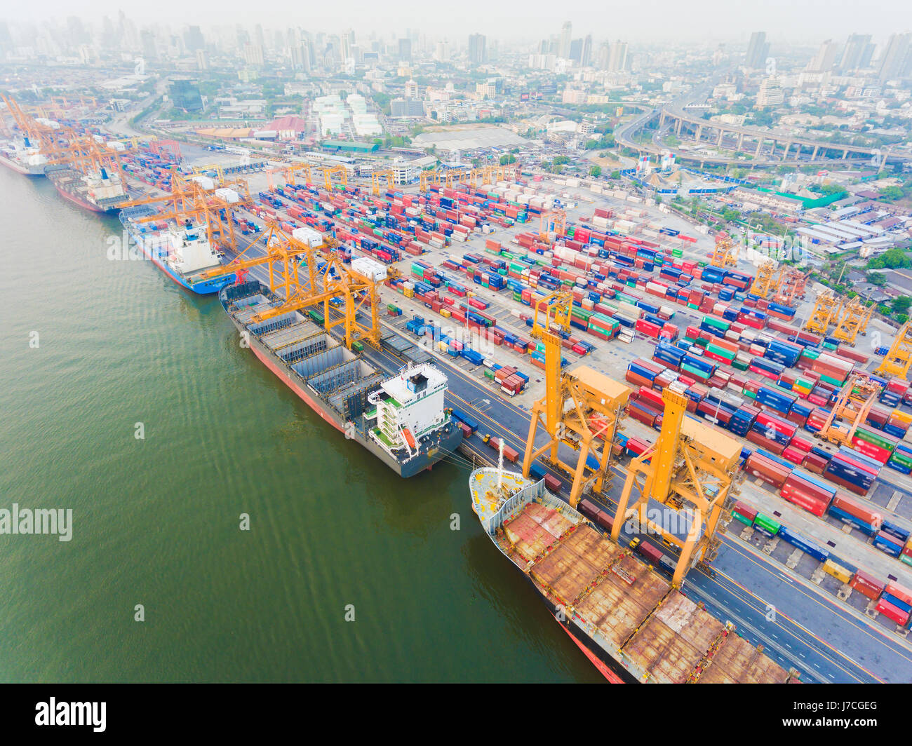 container,container ship in import export and business lo gistic,By ...