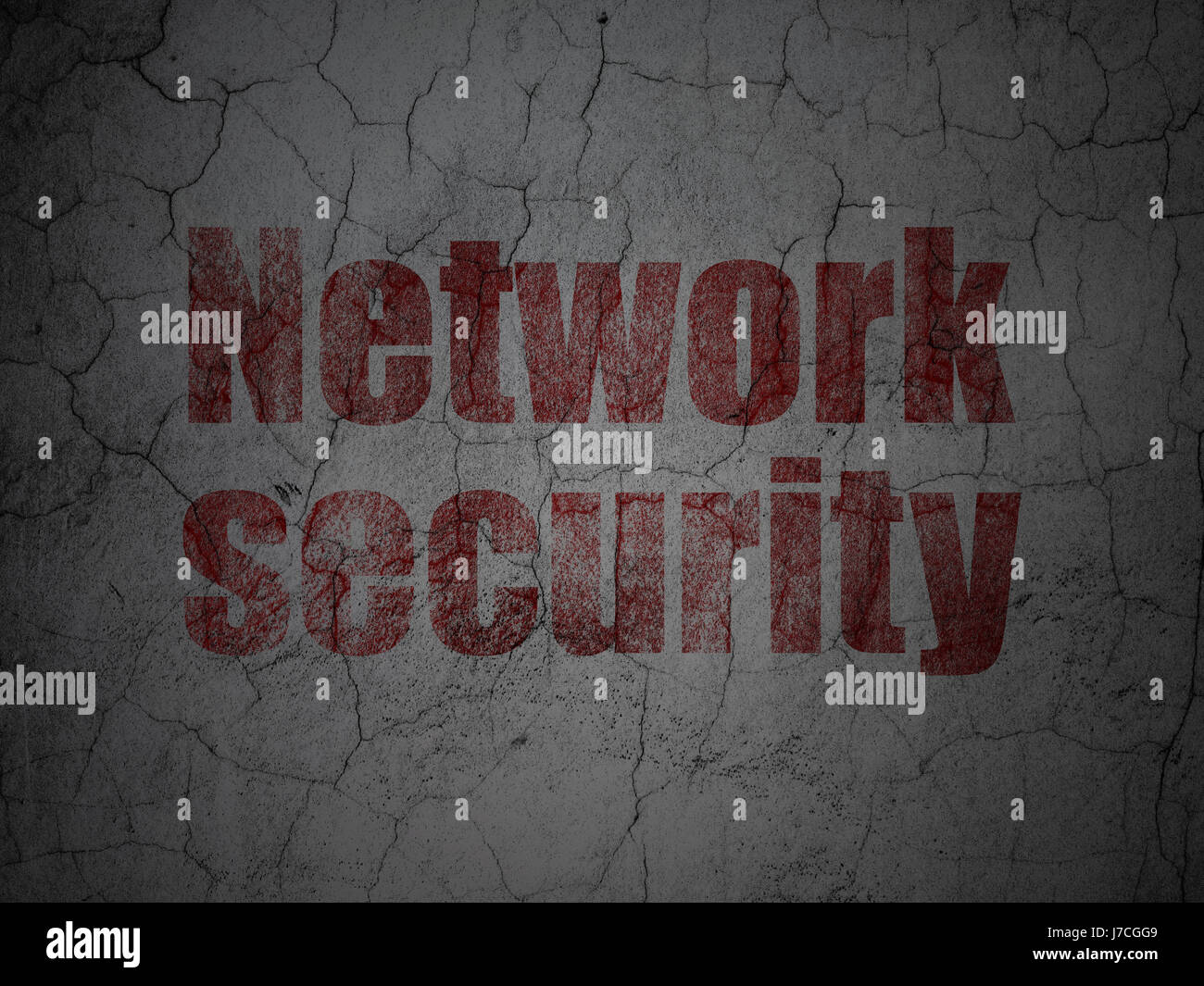 Protection concept: Network Security on grunge wall background Stock ...