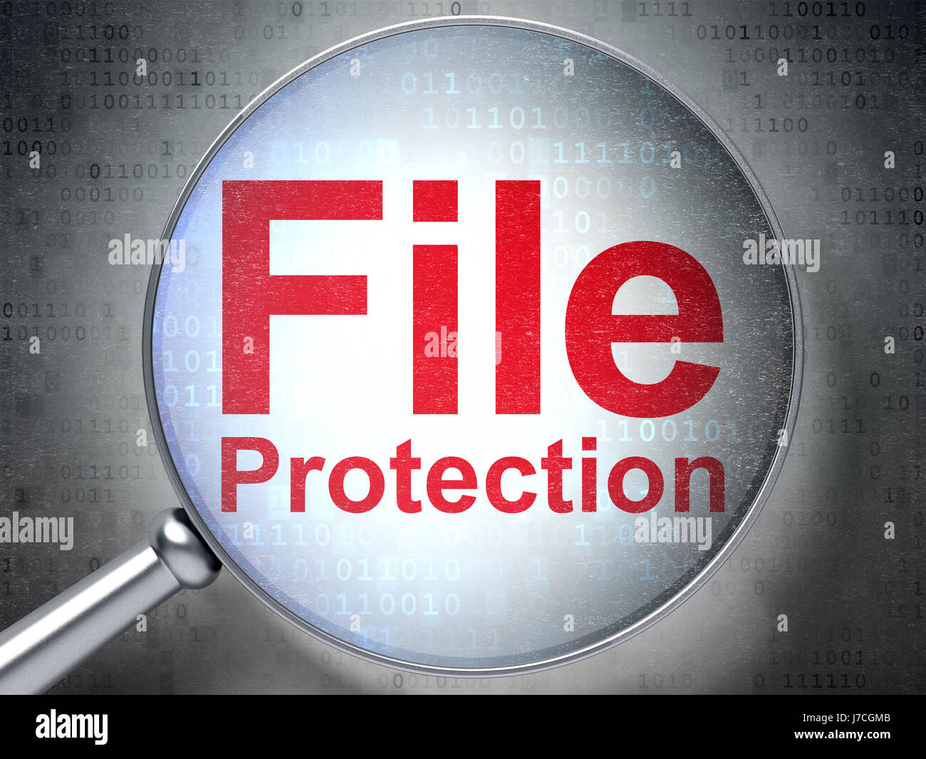 Protection concept: File Protection with optical glass Stock Photo - Alamy