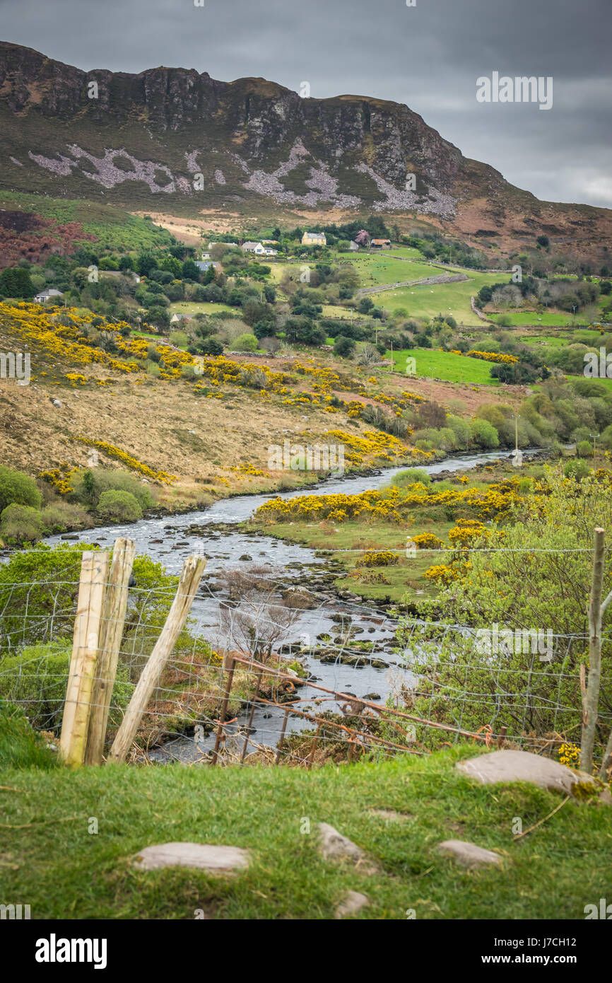 Beautiful rural Irish landscape in Kerry county, Ireland Stock Photo ...