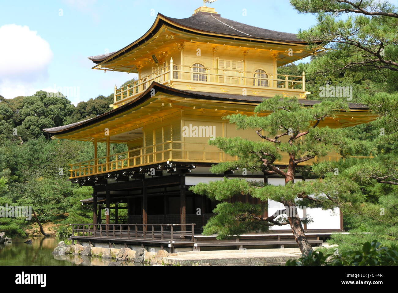 japan orange shrine water blue temple wood asia tourism goal passage ...