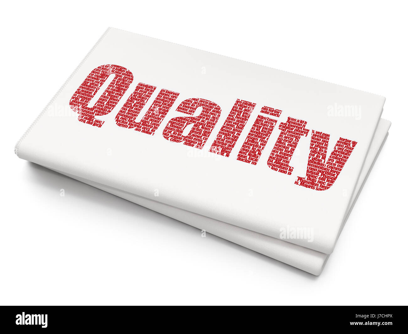 Marketing concept: Quality on Blank Newspaper background Stock Photo ...