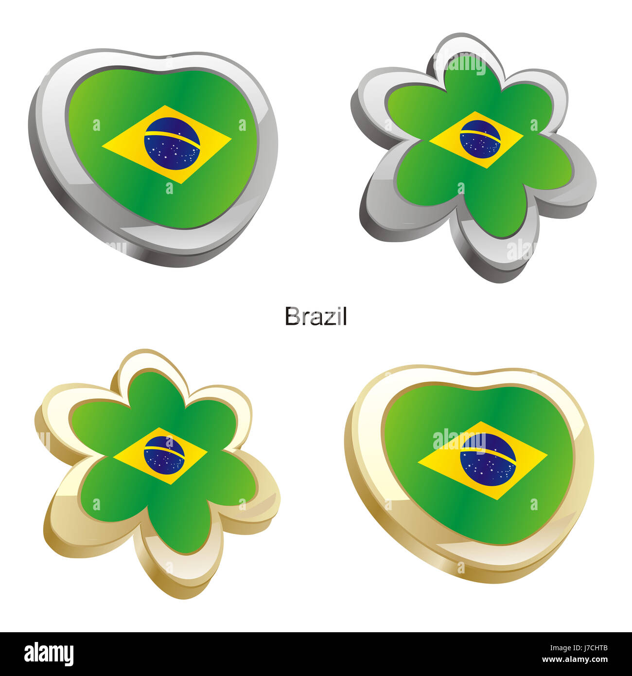 flower plant illustration flag brazil heart travel colour emblem flower ...