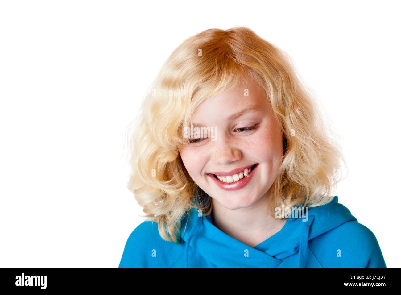 young pretty girl laughing happy Stock Photo - Alamy