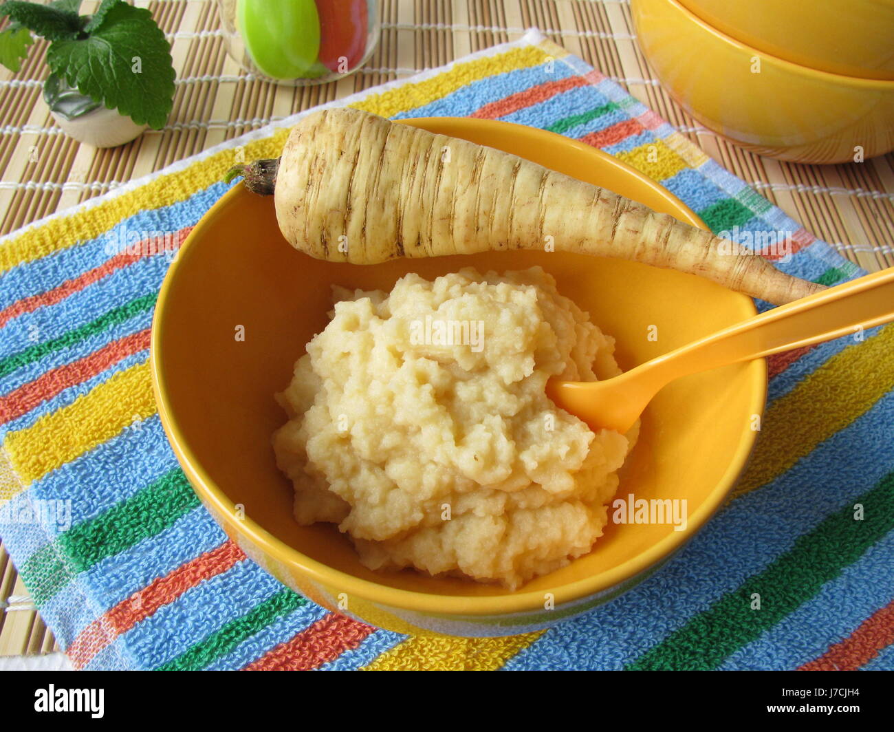 baby food from parsnips Stock Photo - Alamy