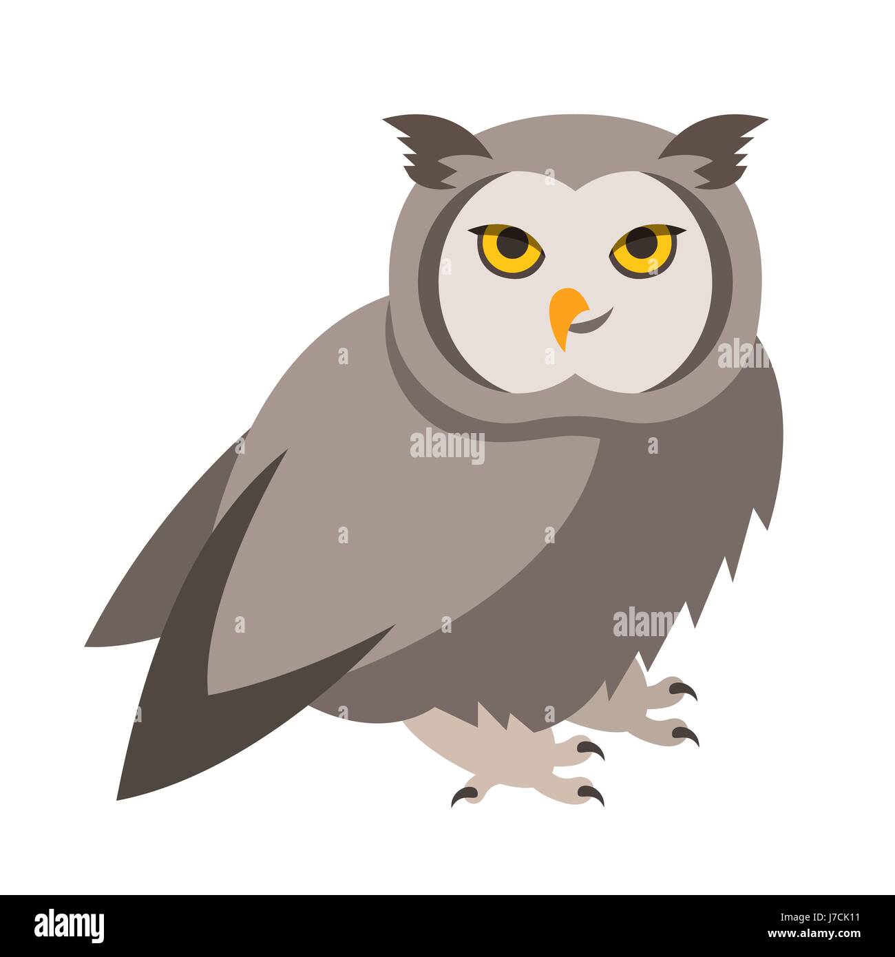 Cute Simple Owl Cartoon