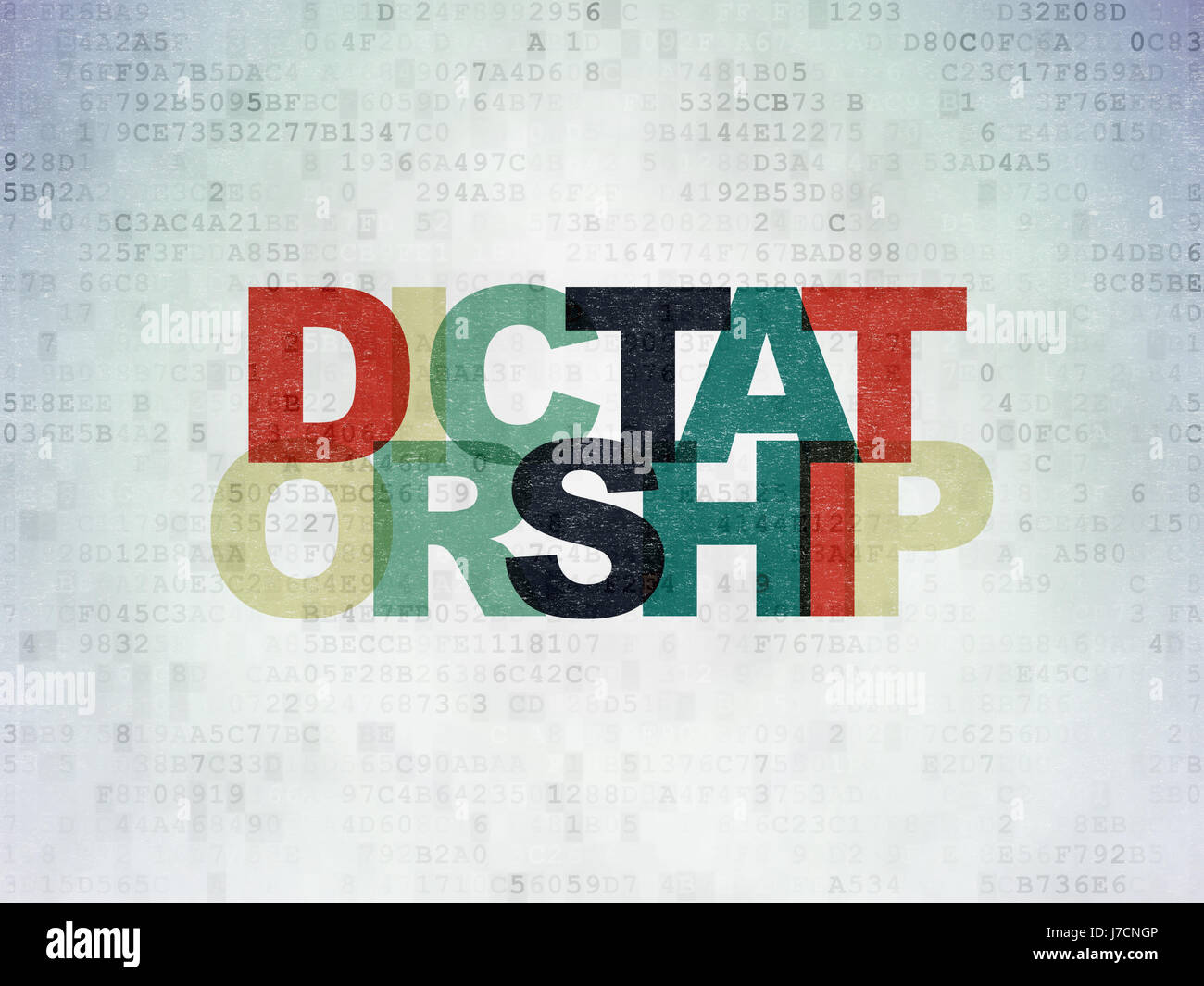 Political concept: Dictatorship on Digital Data Paper background Stock ...