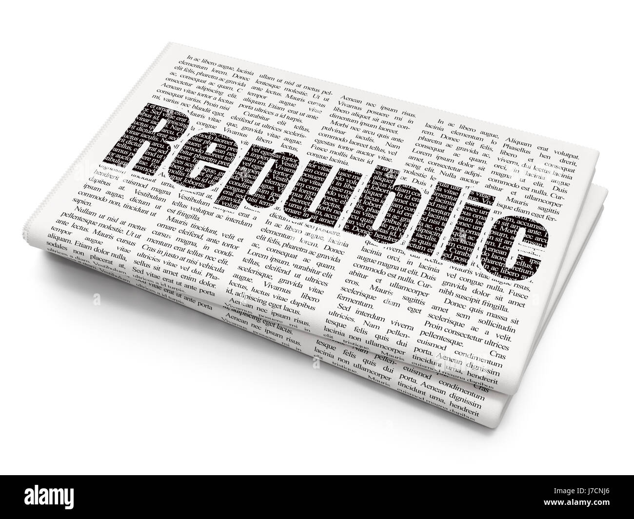 Political concept: Republic on Newspaper background Stock Photo - Alamy