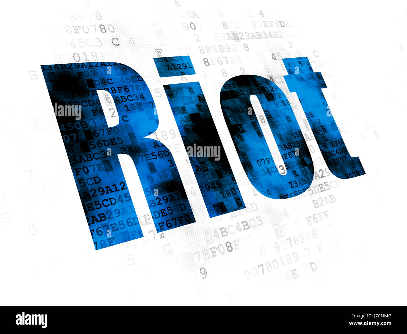 Political concept: Riot on Digital background Stock Photo - Alamy