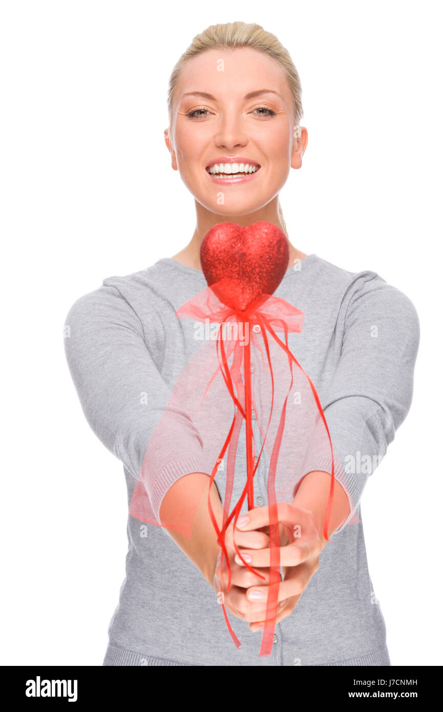 woman with heart Stock Photo - Alamy