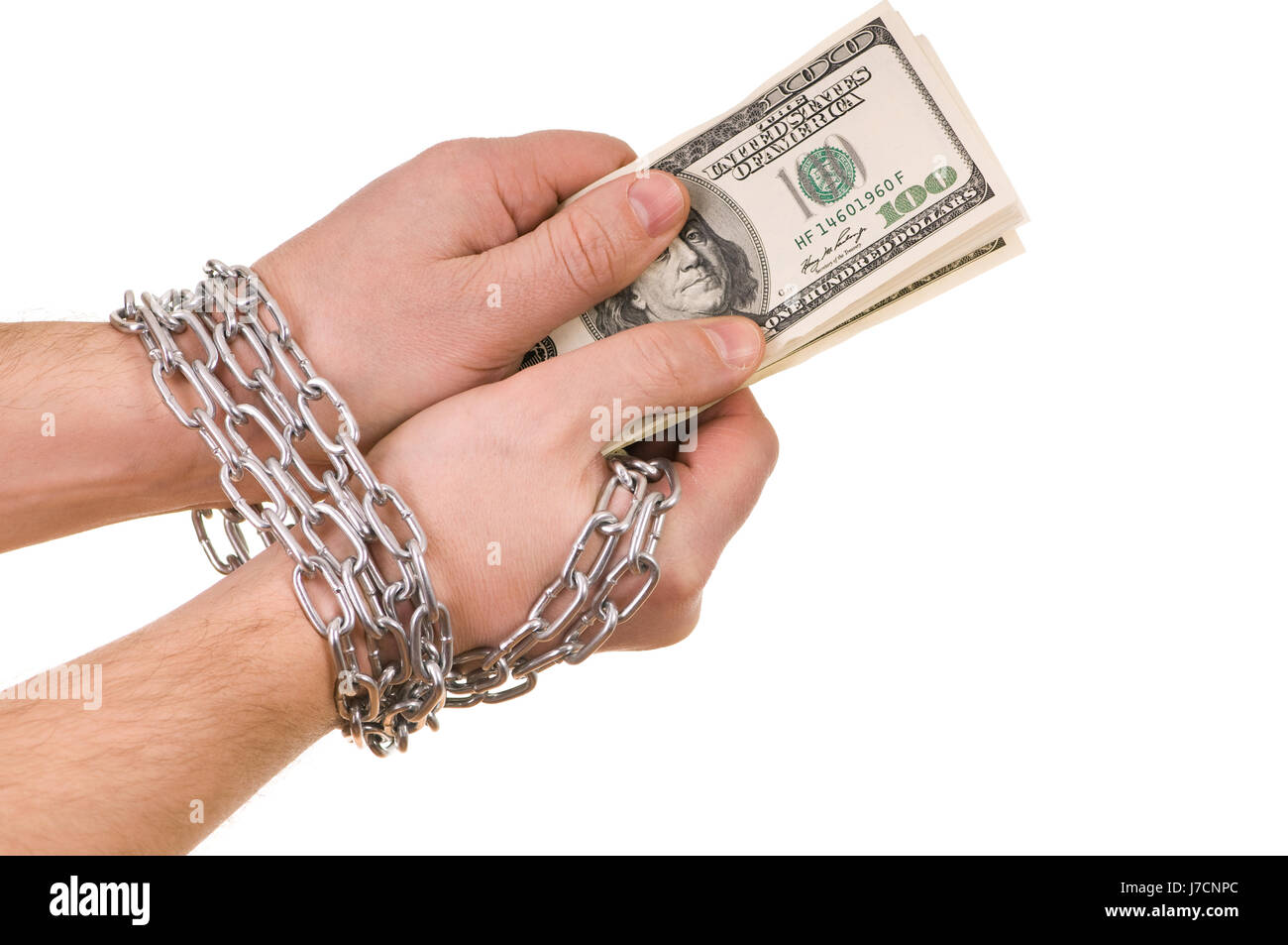 dollar dollars isolated currency chain link cash cold cash money in ...