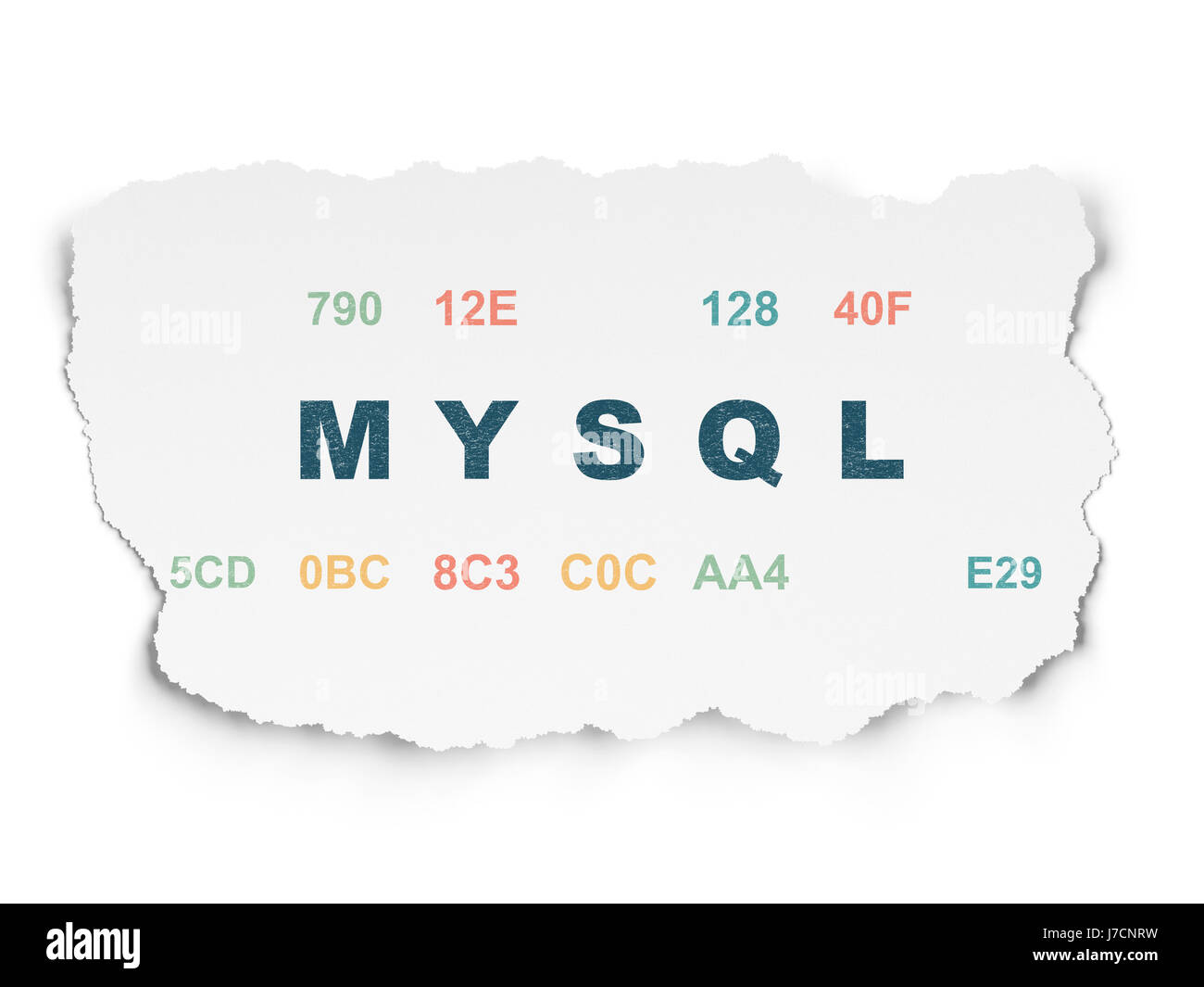 Programming concept: MySQL on Torn Paper background Stock Photo - Alamy