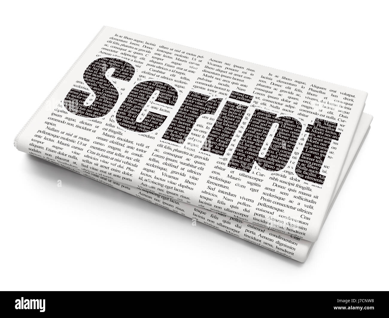 Software concept: Script on Newspaper background Stock Photo - Alamy