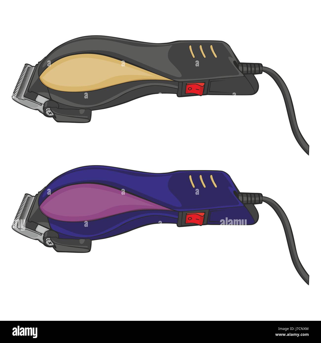 isolated illustration electric clippers hair object isolated closeup ...