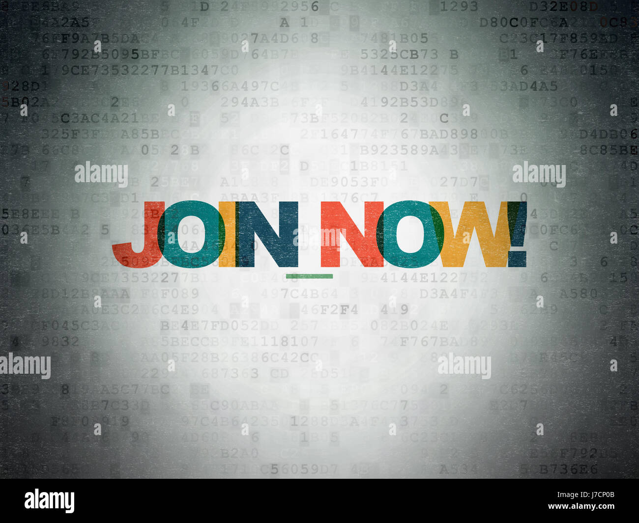 Social media concept: Join now! on Digital Data Paper background Stock ...